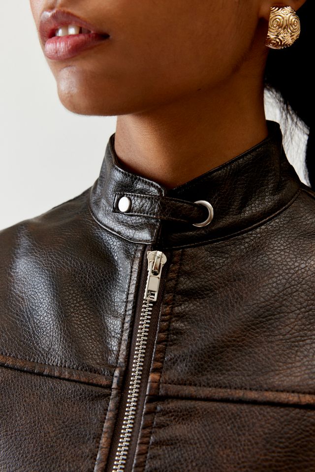 Basic Pleasure Mode Lilith Faux Leather Vest | Urban Outfitters