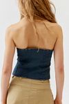 UO Leila Denim Lace-Up Tube Top | Urban Outfitters
