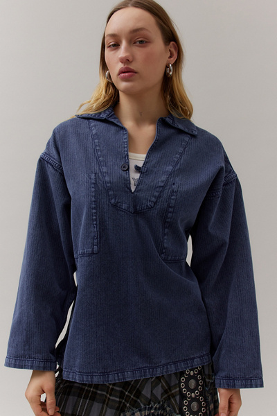 BDG Goldie Denim Popover Top | Urban Outfitters
