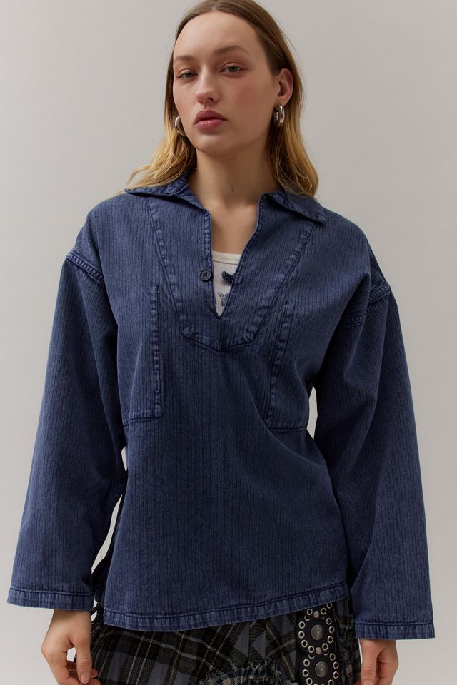 BDG Goldie Denim Popover Top | Urban Outfitters