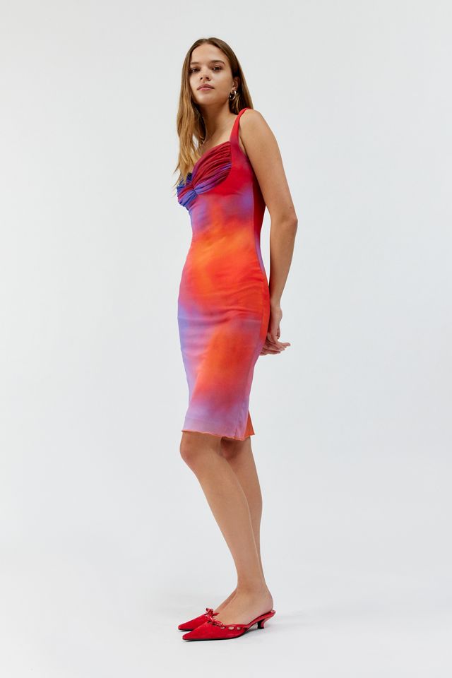 Fiorucci Gloria Mesh Midi Dress | Urban Outfitters