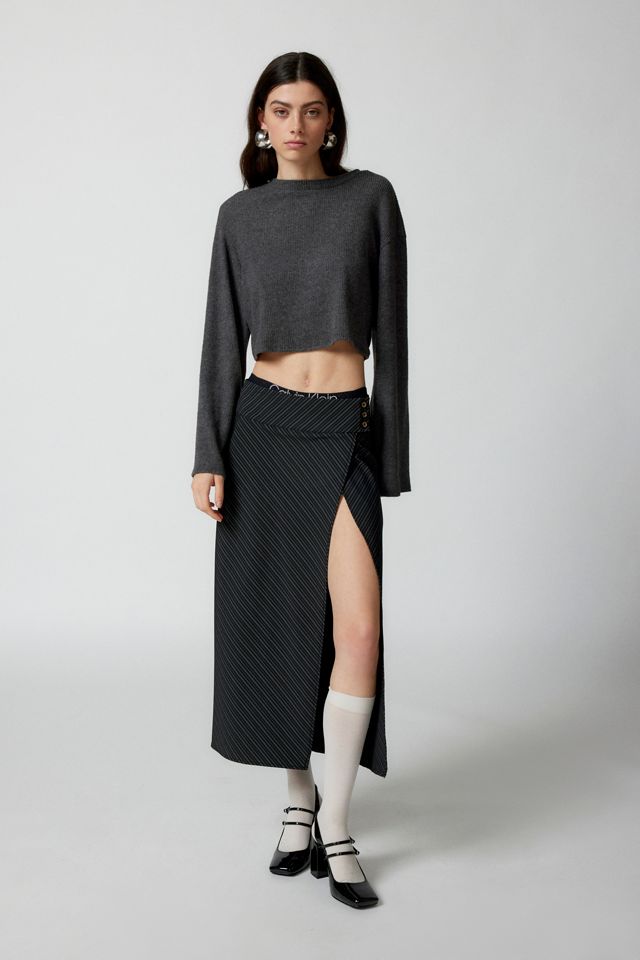 Urban Renewal Remnants Cozy Ribbed Drippy Sleeve Sweater | Urban Outfitters