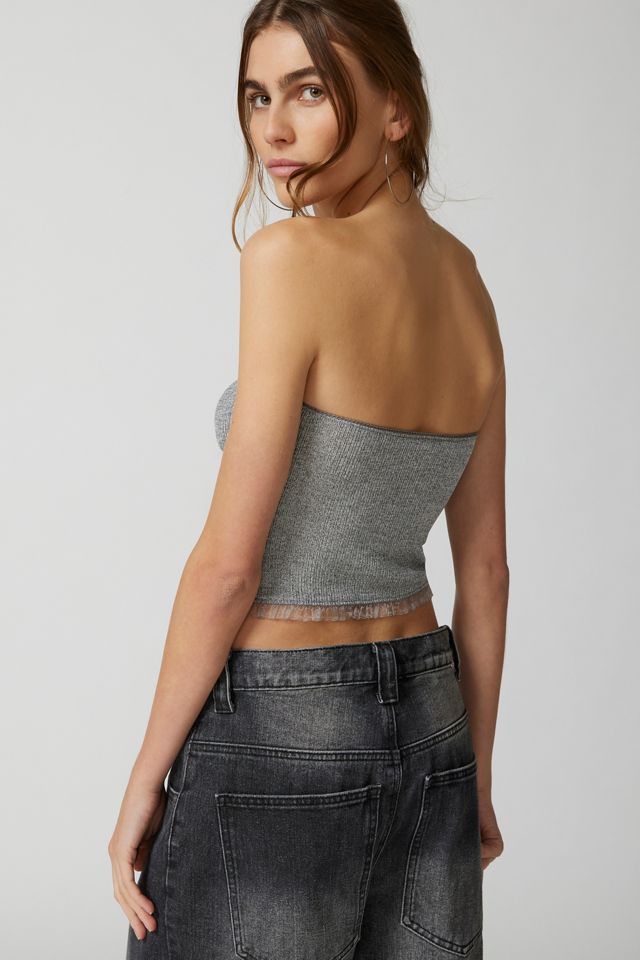 Urban Renewal Parties Remnants Shimmer Tube Top | Urban Outfitters