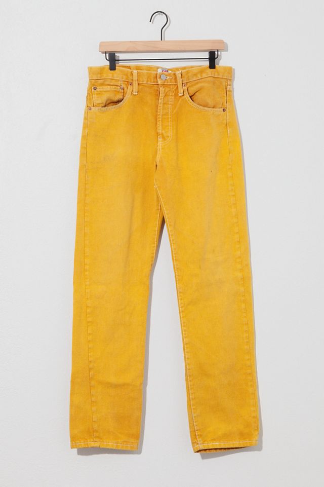 Vintage 1990s Levi's 501 Yellow Denim Single Stitch Jeans | Urban ...
