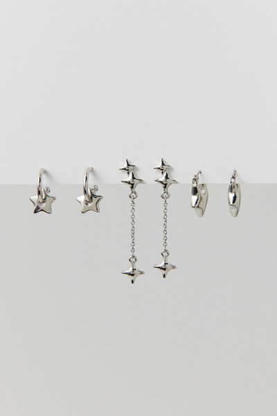 Star Post & Hoop Earring Set | Urban Outfitters