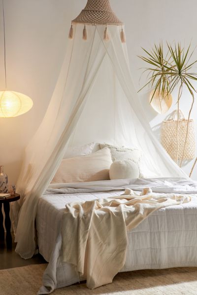 Tassel Macrame Bed Canopy Urban Outfitters