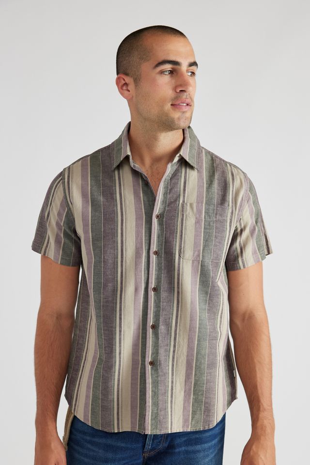 Katin York Striped Short Sleeve Button-Down Shirt | Urban Outfitters