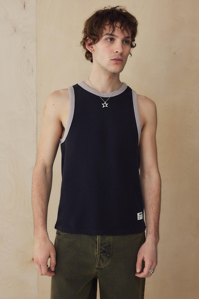 BDG Black Tipped Ringer Tank Top | Urban Outfitters