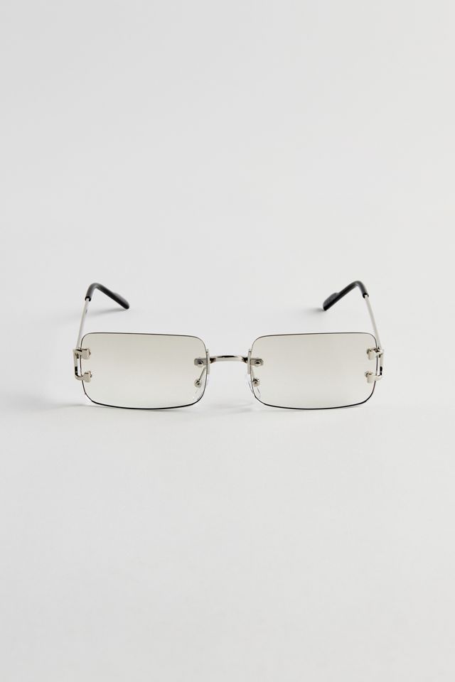 Carter Rimless Rectangle Sunglasses | Urban Outfitters