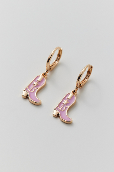 Enameled Cowboy Boot Huggie Hoop Earring | Urban Outfitters