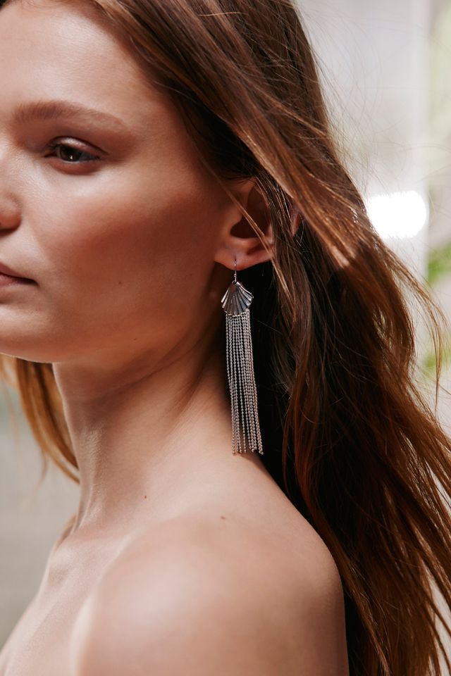 Shell Fringe Drop Earring | Urban Outfitters