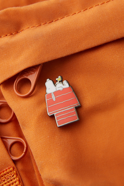 Peanuts Snoopy & Woodstock House Enamel Pin | Urban Outfitters