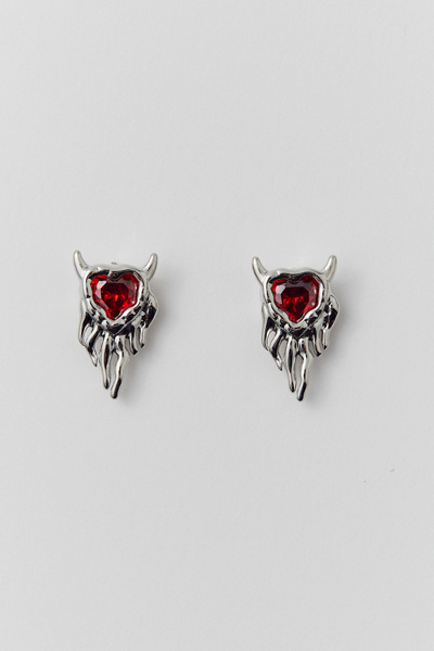 Devil Hearts Stud Earring | Urban Outfitters