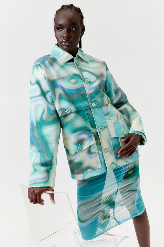 Martin Across Printed Umiko Coat | Urban Outfitters