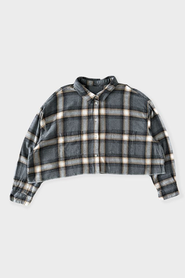 Vintage Reworked Cropped Flannel | Urban Outfitters