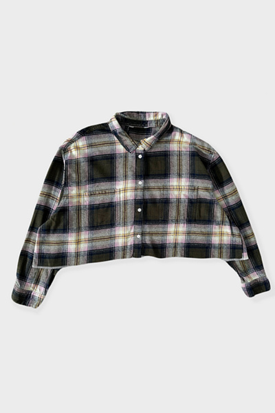 Vintage Reworked Cropped Flannel | Urban Outfitters