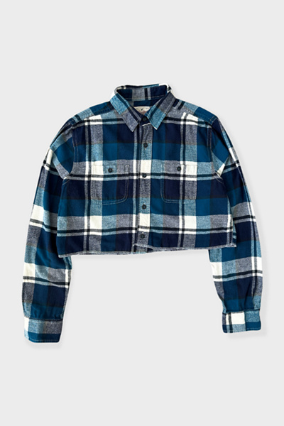 Vintage Reworked Cropped Flannel | Urban Outfitters