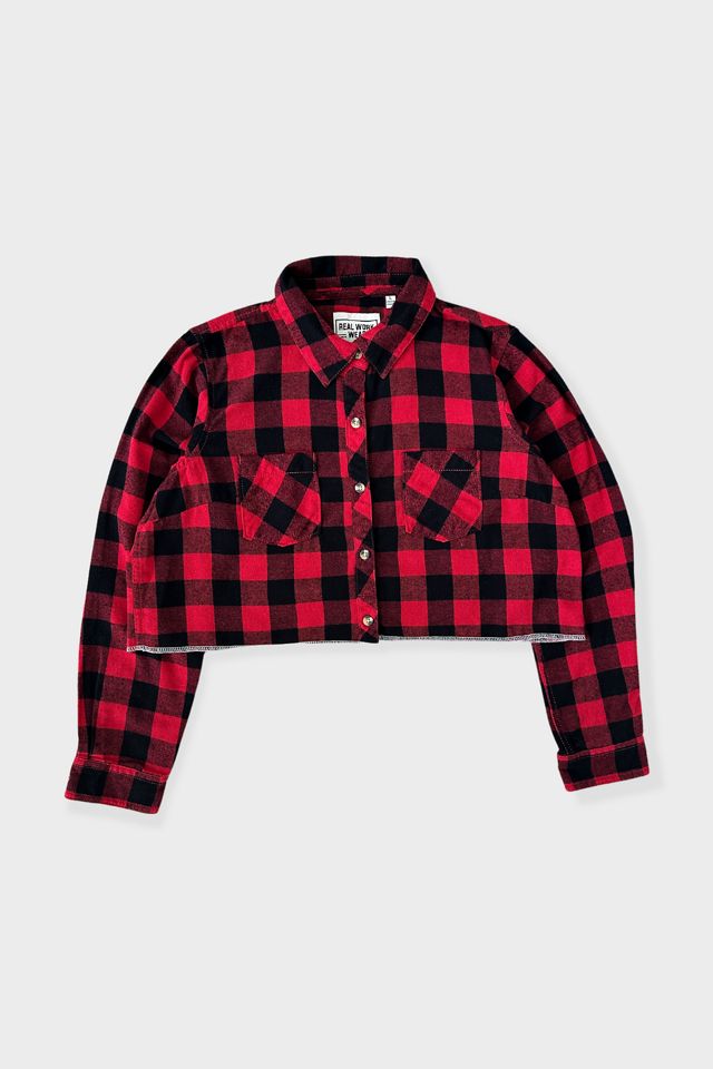 Vintage Reworked Cropped Flannel | Urban Outfitters