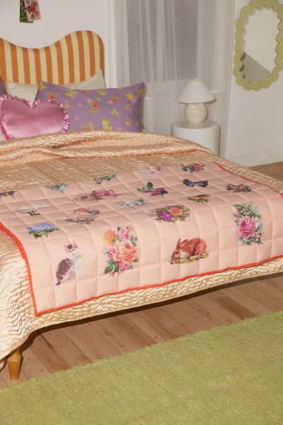 Vicki Collage Nylon Throw Blanket | Urban Outfitters