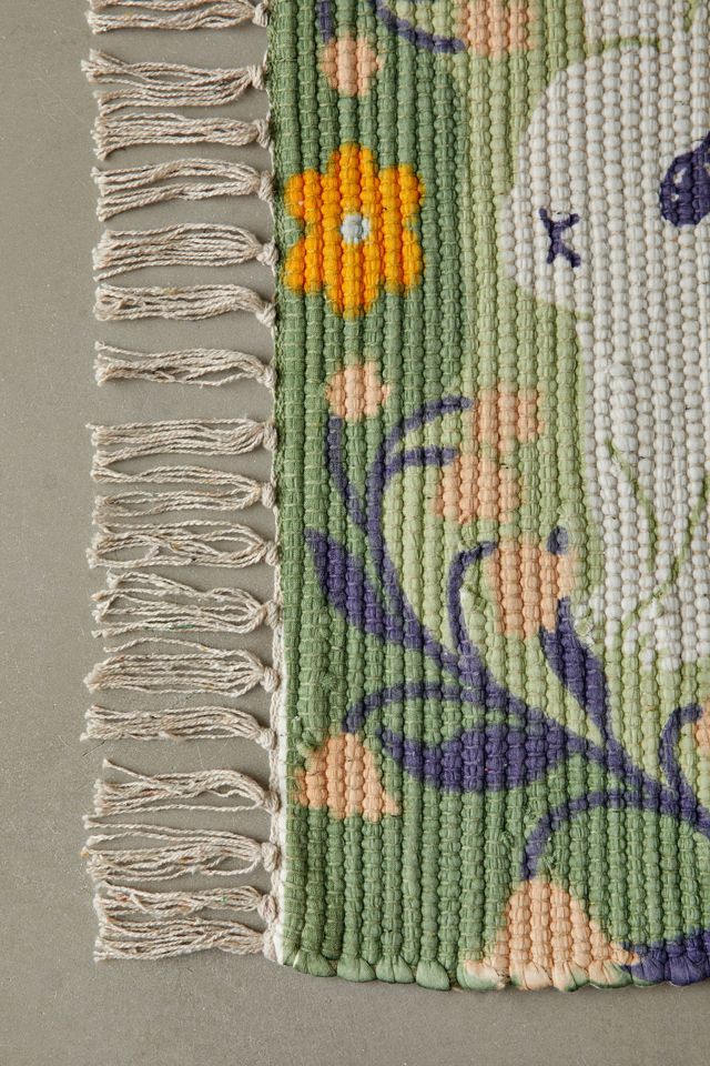 Bunnyfly Printed Rag Rug | Urban Outfitters