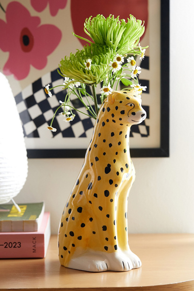 DOIY Cheetah Vase | Urban Outfitters