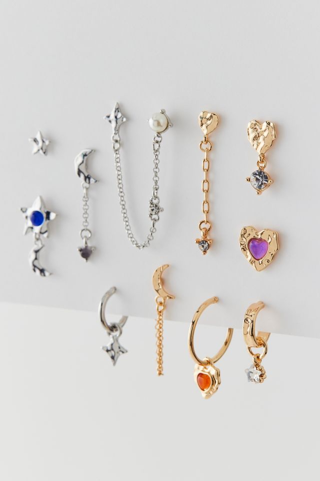 Clover Mix & Match Earring Set | Urban Outfitters Clover Mix & Match Earring Set | Urban Outfitters