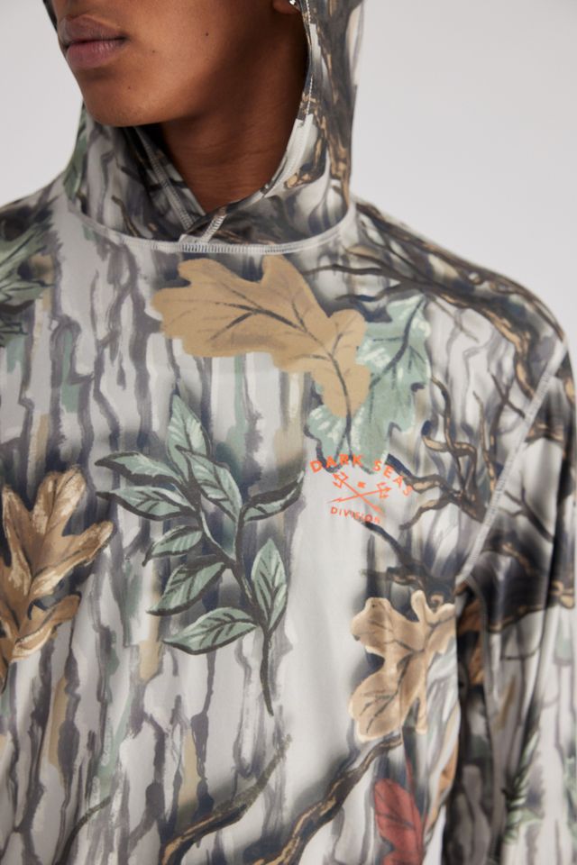 Dark Seas Bimini Camo Pattern Hooded Long Sleeve Shirt | Urban Outfitters