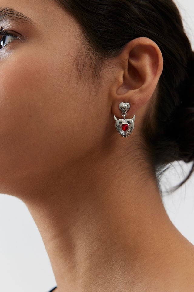 Devil Heart Drop Earring | Urban Outfitters