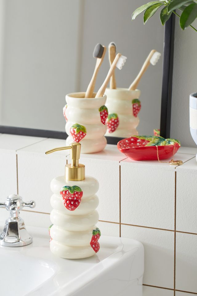 Strawberry Toothbrush Holder | Urban Outfitters