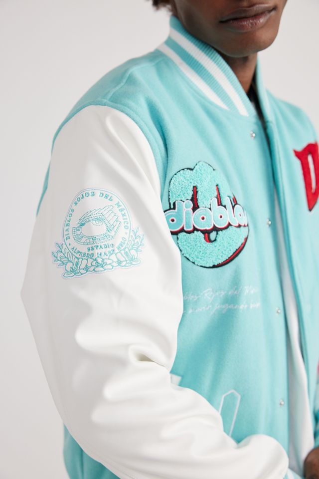 New Era Diablos Rojos Del Mexico Patch Bomber Jacket | Urban Outfitters