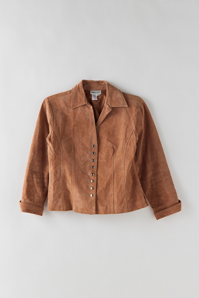 Vintage Suede Button-Down Jacket | Urban Outfitters