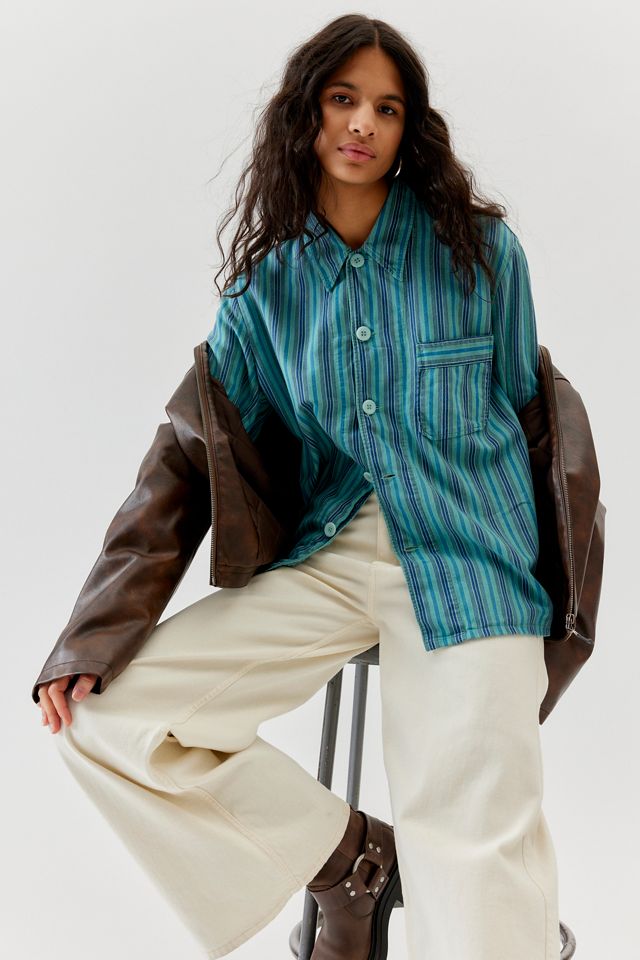 Urban Renewal Vintage Striped PJ Shirt | Urban Outfitters