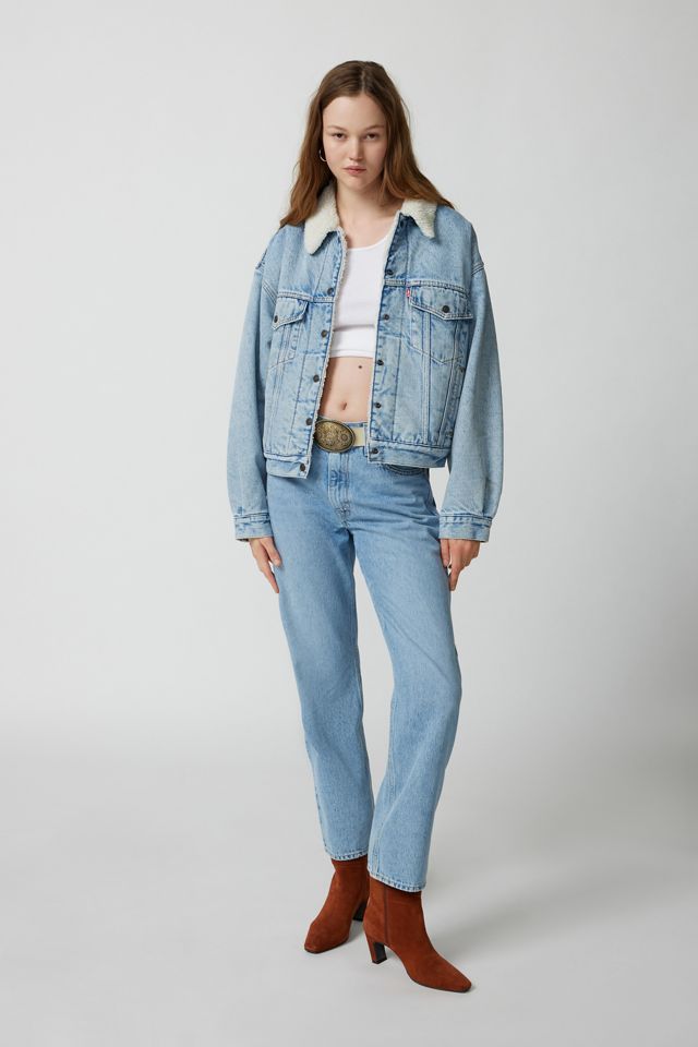 Levi’s® '90s Denim Sherpa Fleece Trucker Jacket | Urban Outfitters