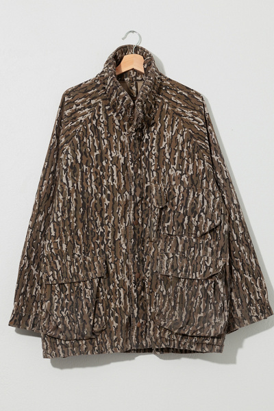 Vintage 1980s Distressed Tree Bark Camo Rain Parka | Urban Outfitters