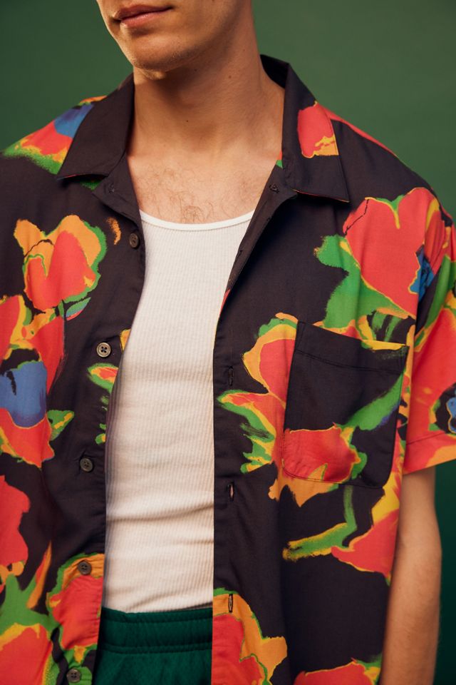 OBEY Flower Woven Short Sleeve Shirt | Urban Outfitters