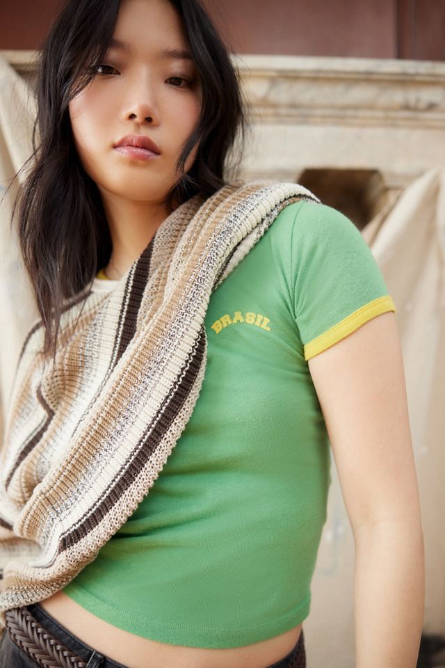 Brasil V-Neck Baby Tee | Urban Outfitters