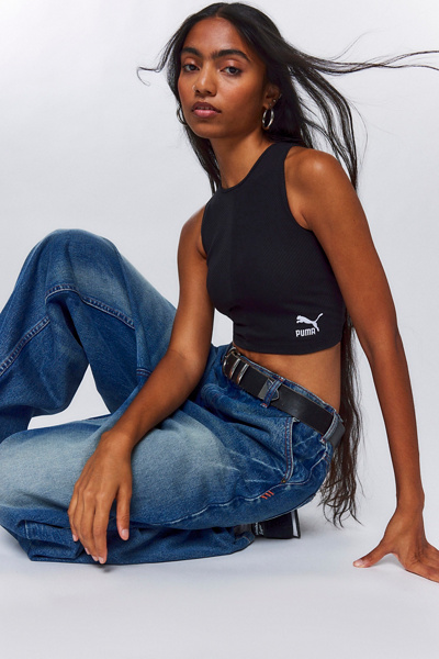 Puma Ribbed Knit Cropped Tank Top | Urban Outfitters