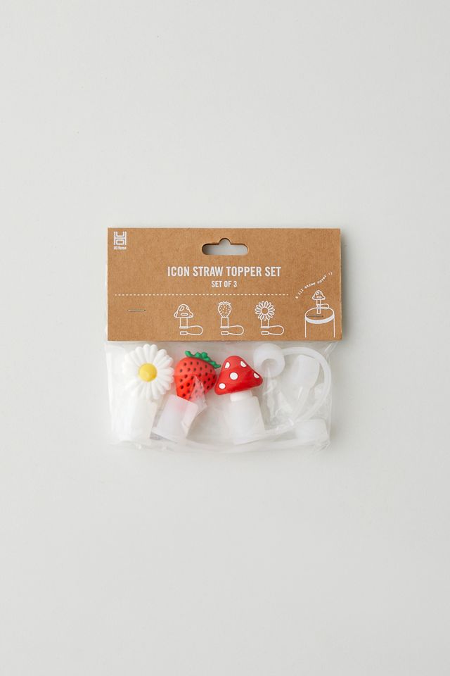 Icon Straw Topper - Set Of 3 | Urban Outfitters