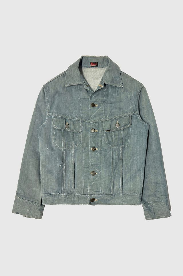 Vintage 1970’s Lee USA Light Gray Denim Rider Trucker Jacket | Urban Outfitters
