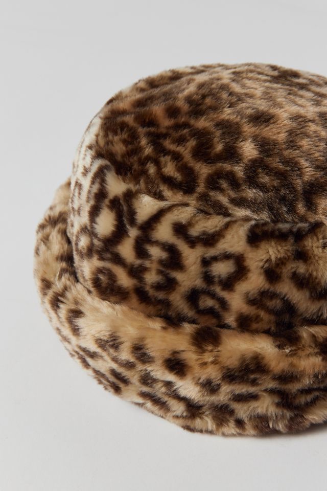 VIntage Fuzzy Leopard Hat | Urban Outfitters