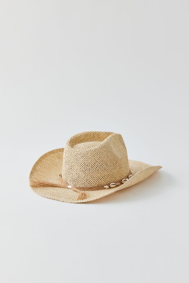 Shell Band Straw Cowboy Hat | Urban Outfitters