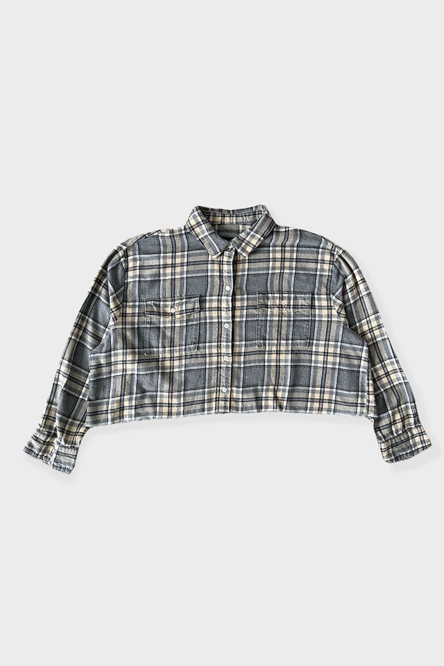 Vintage Reworked Cropped Flannel | Urban Outfitters