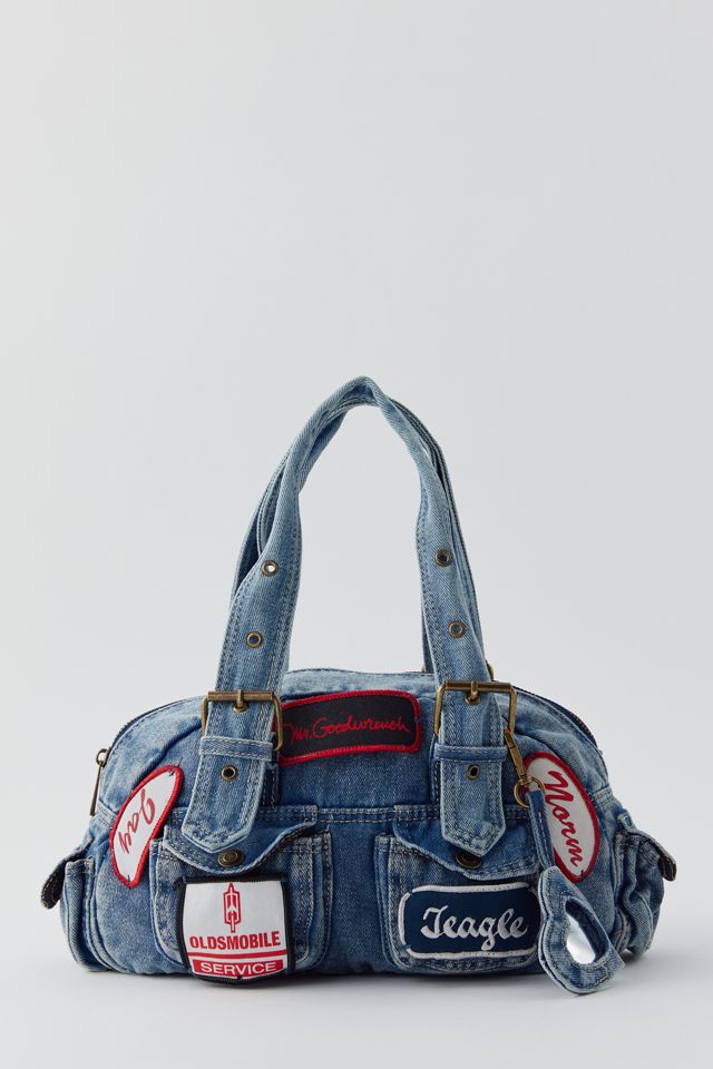 BDG Patches Denim Duffle Shoulder Bag | Urban Outfitters