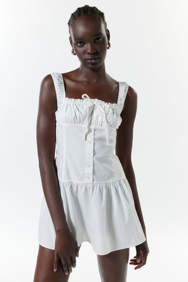 Lioness Drop-Waist Square Neck Mini Dress | Urban Outfitters