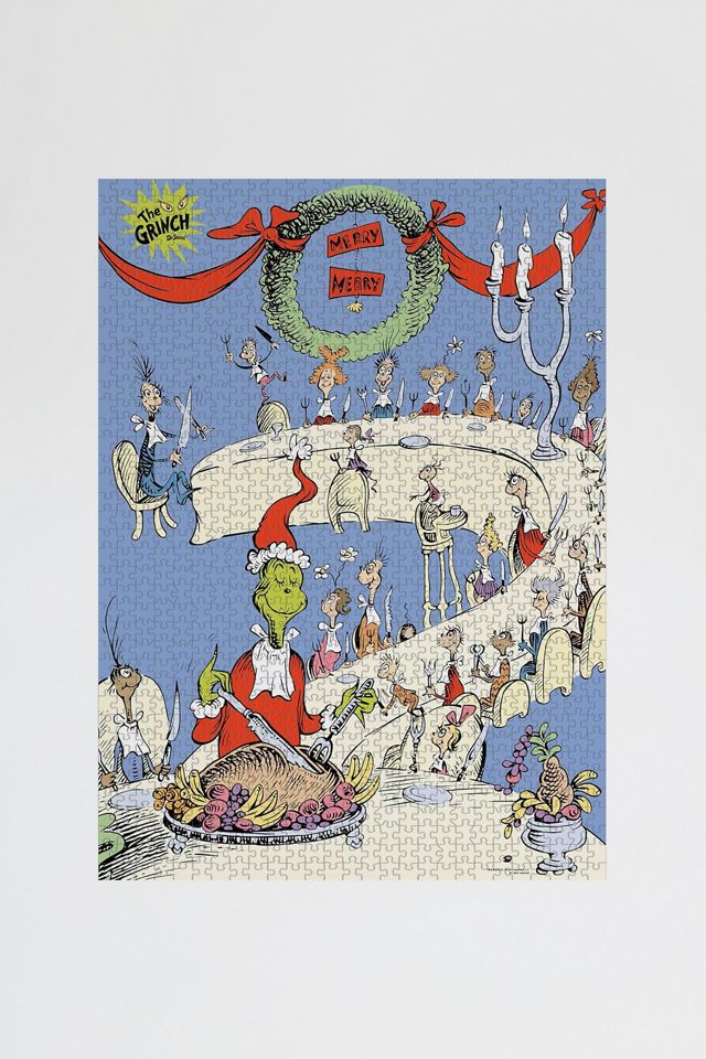 Dr. Seuss "The Grinch Feast" 1000 Piece Jigsaw Puzzle | Urban Outfitters