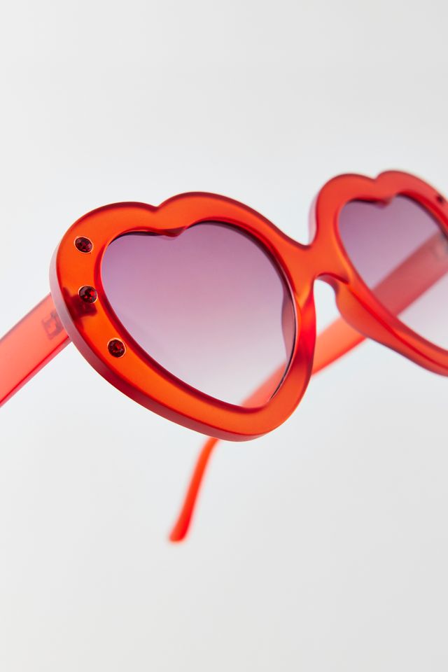 Gem Heart-Shaped Sunglasses | Urban Outfitters