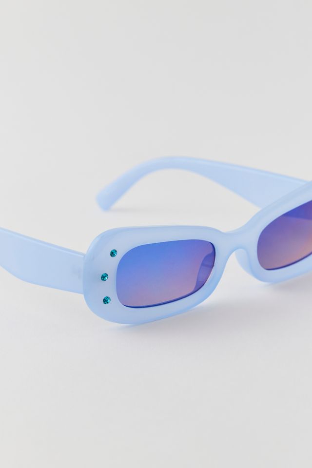 Gem Rounded Rectangle Sunglasses | Urban Outfitters