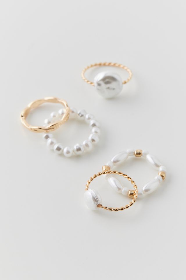 Delicate Pearl Ring Set | Urban Outfitters