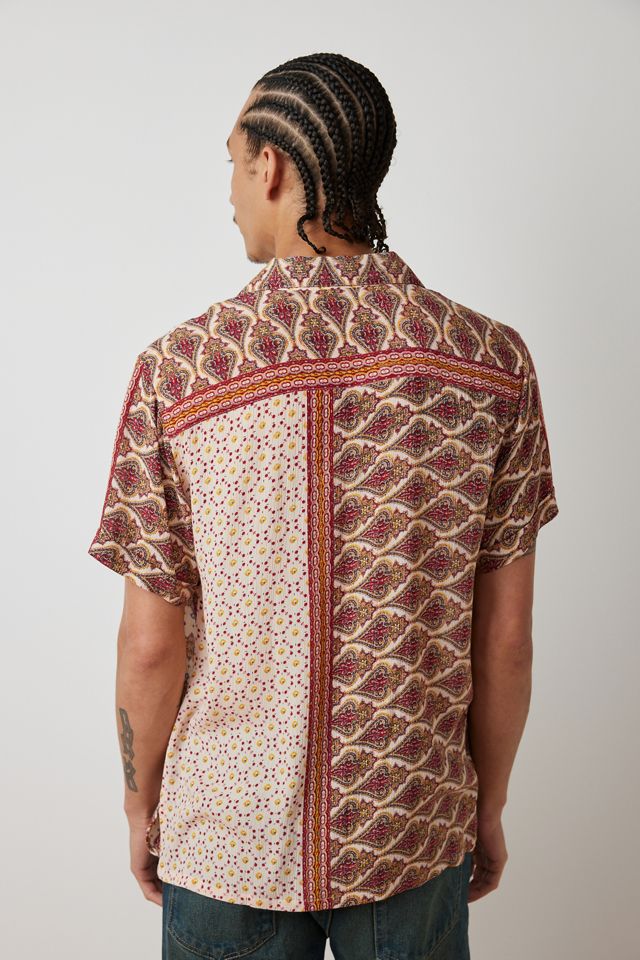 Raga Man Ijay Patterned Short Sleeve Button-Down Shirt | Urban Outfitters
