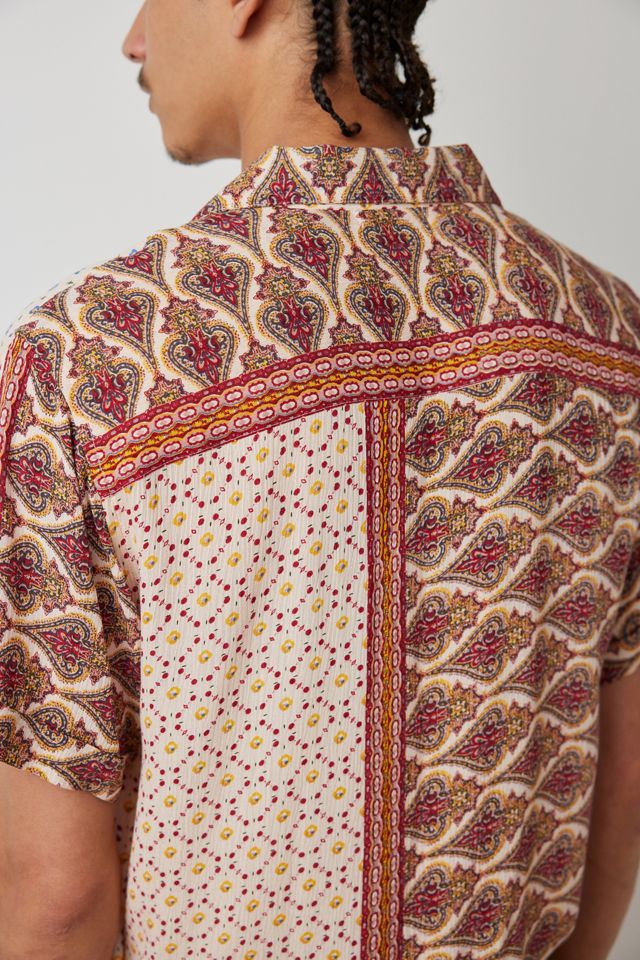 Raga Man Ijay Patterned Short Sleeve Button-Down Shirt | Urban Outfitters